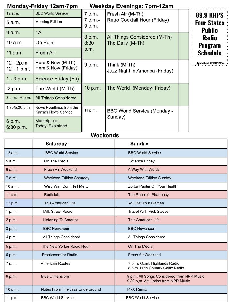 NPR's Here & Now Joins the KRPS Midday Lineup Starting Monday January 1st