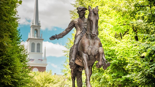 Standbeeld Van Paul Revere Erfgoedpark