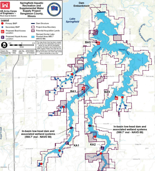 Lake Springfield Il Map