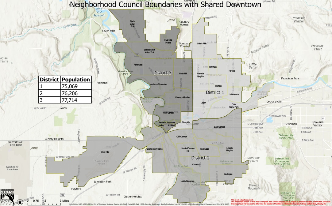 Spokane Area Zip Code Map