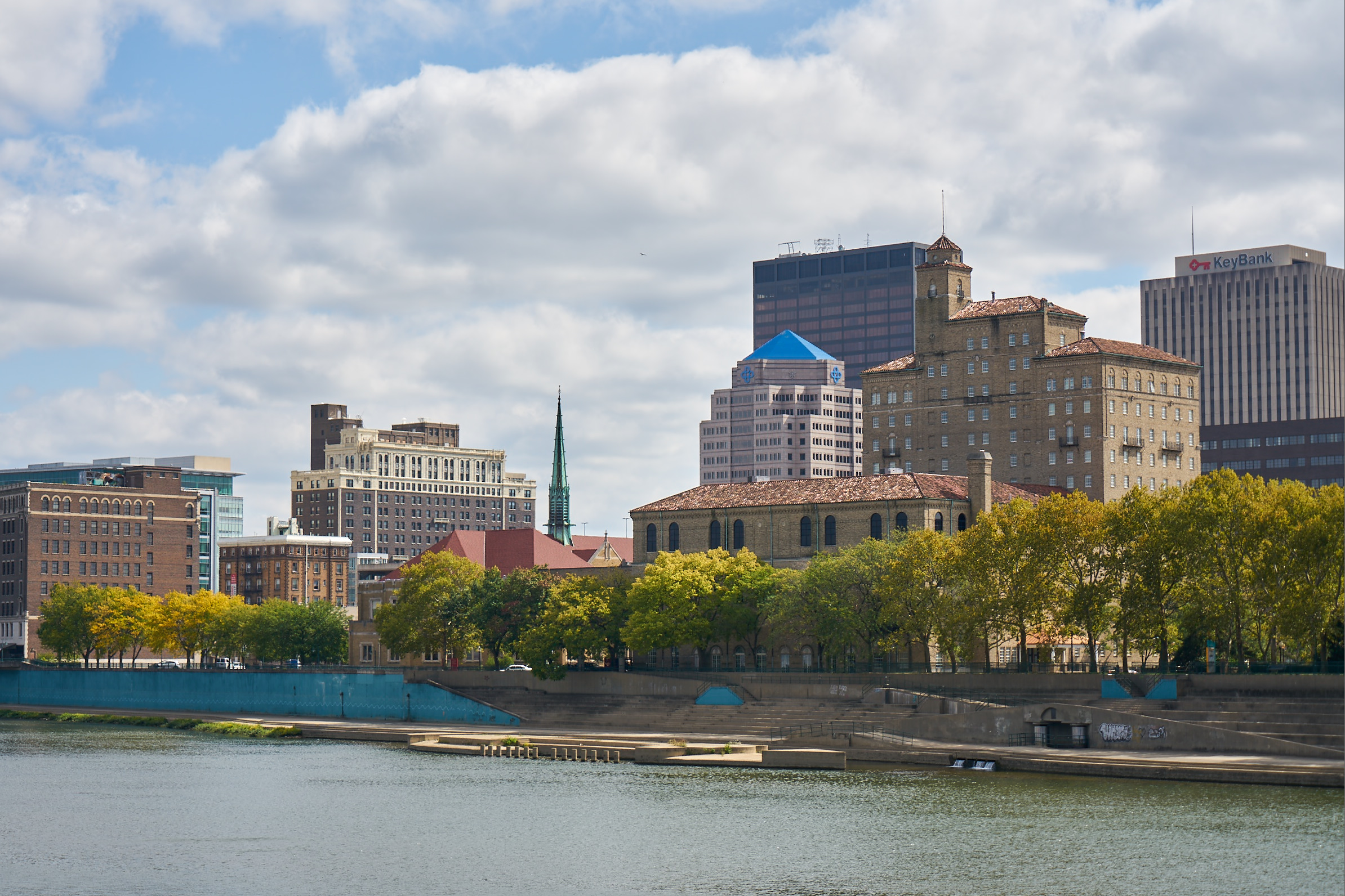 Dayton Ohio River Skyline