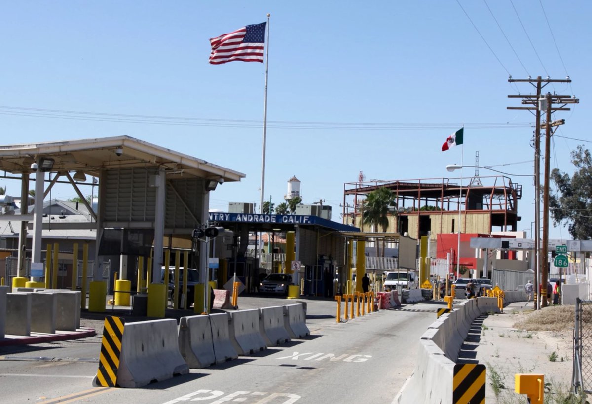 Andrade Border Crossing Legal Border Crossings Up 3.3% At California
