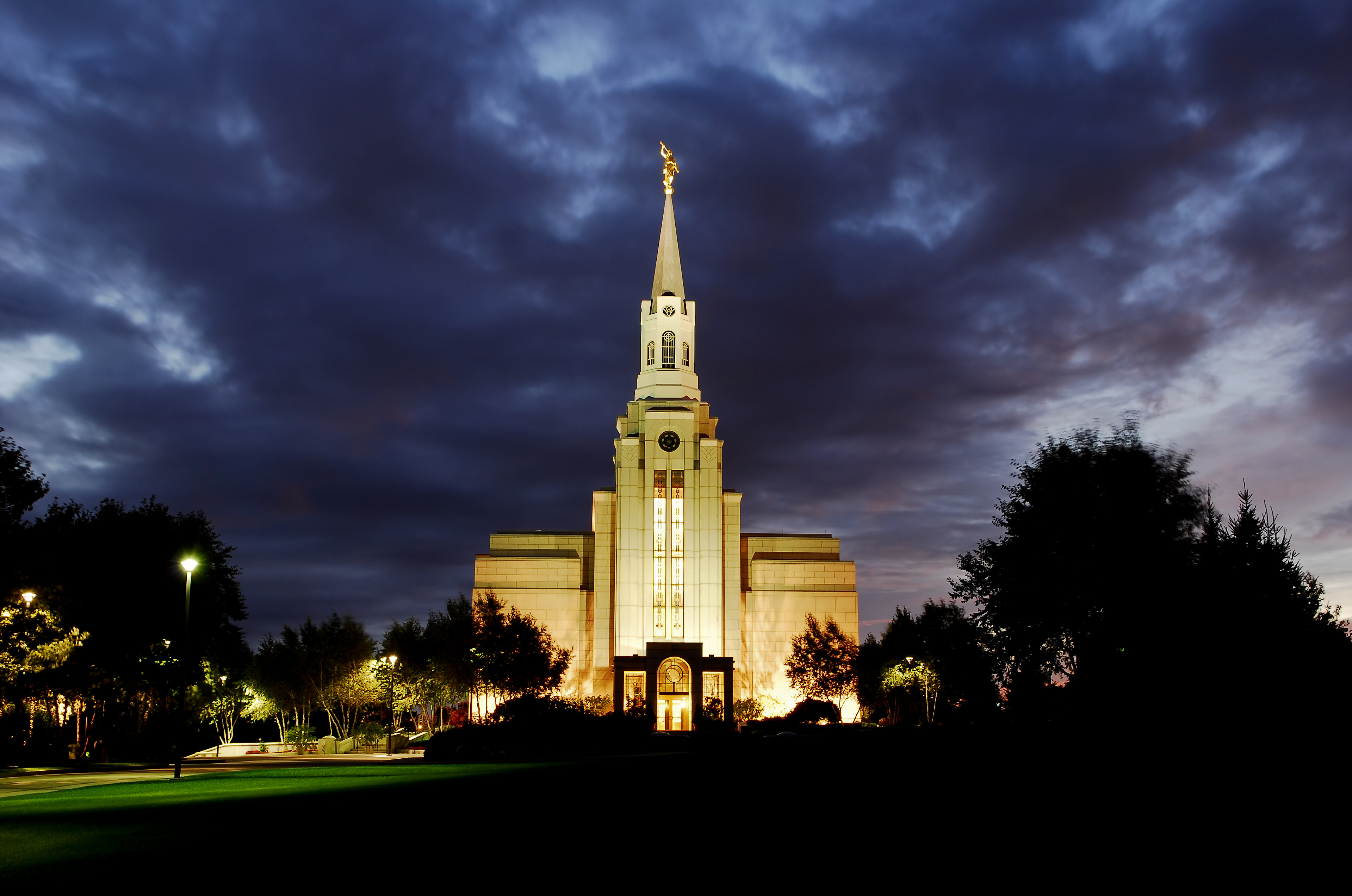 Mormon Temple Night