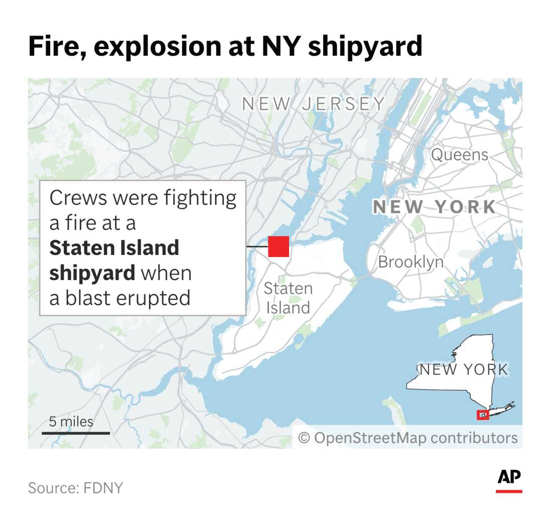 1 person died, 36 injured after blast at New York City shipyard ...