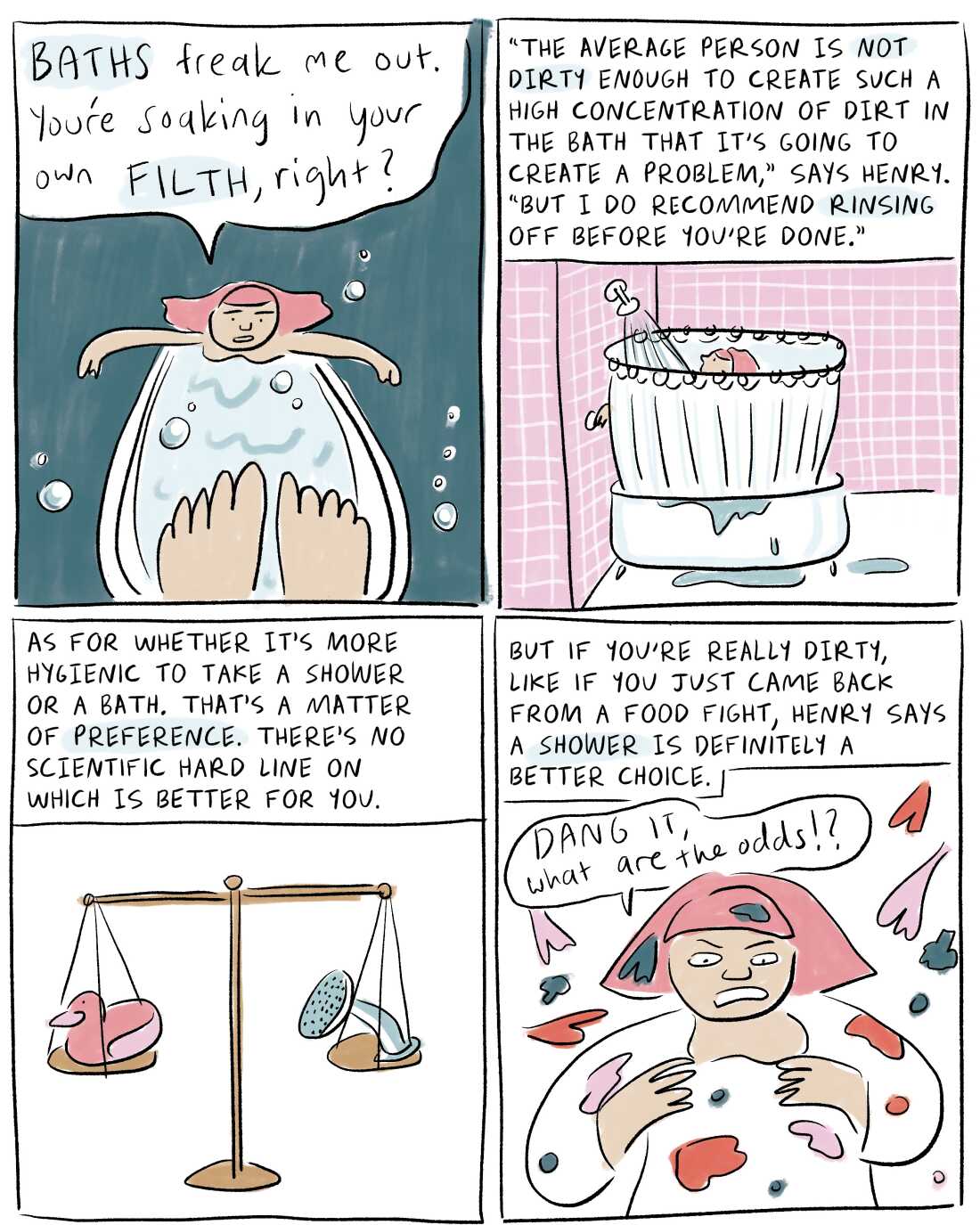COMIC: How to bathe and shower, according to dermatologists : NPR