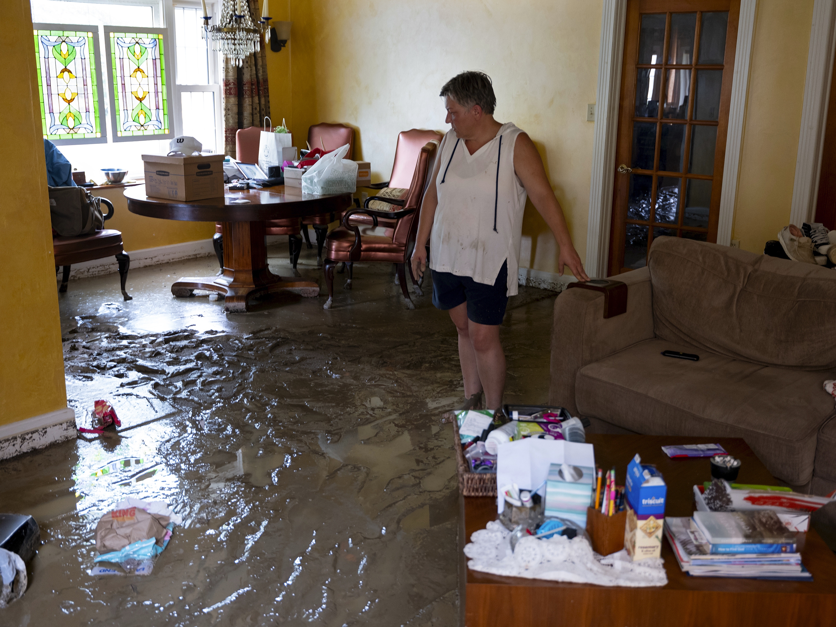 inside house flooded