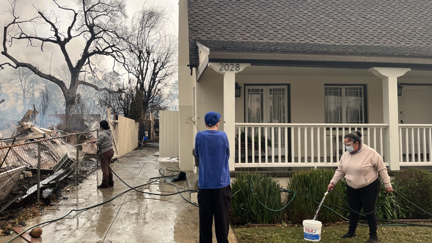 As Los Angeles burned, Latino immigrants rushed in to put out fires : NPR