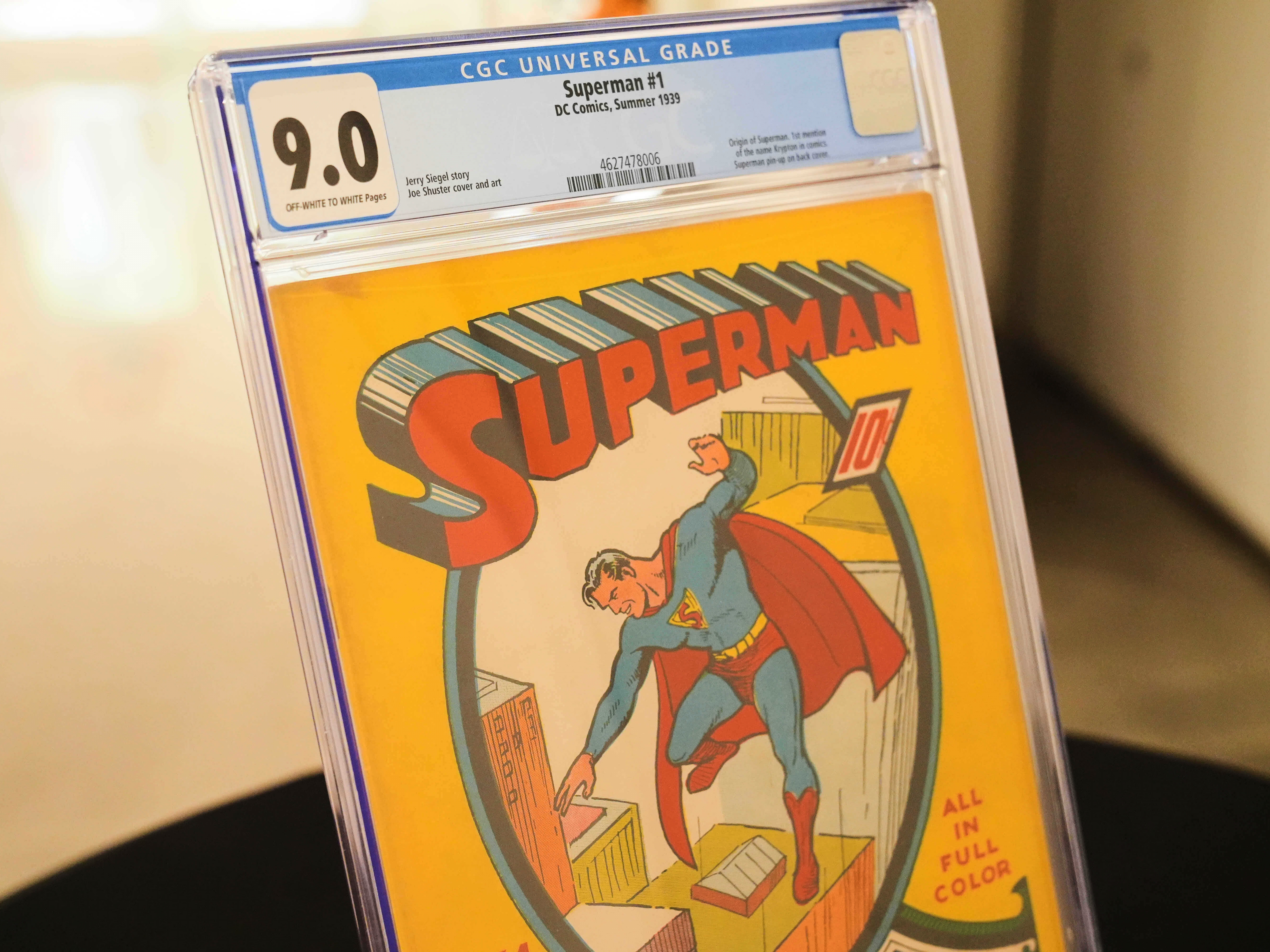 superman first comic logo