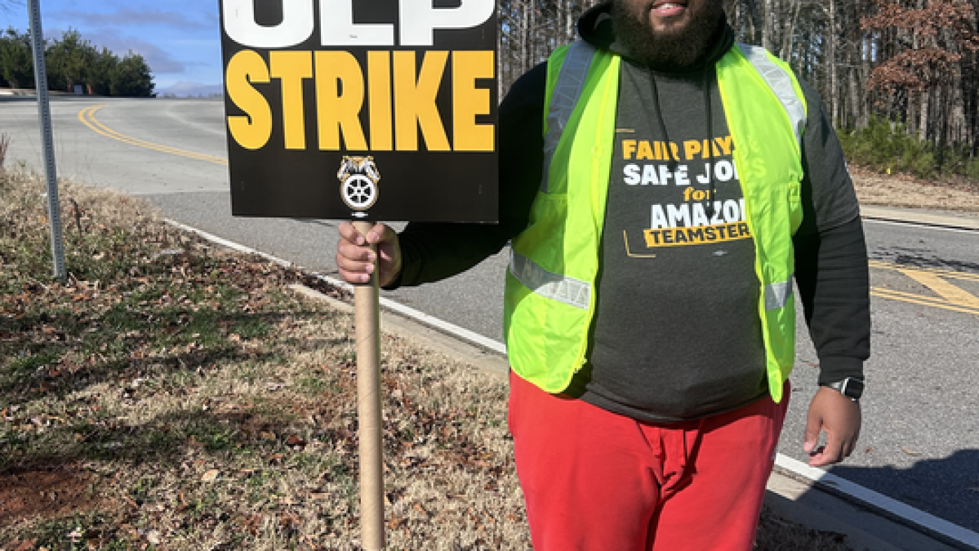 Amazon faces biggest union action as Teamsters call strike : NPR