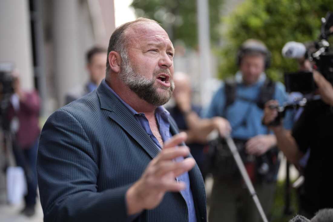Alex Jones has yet to pay Sandy Hook families : NPR