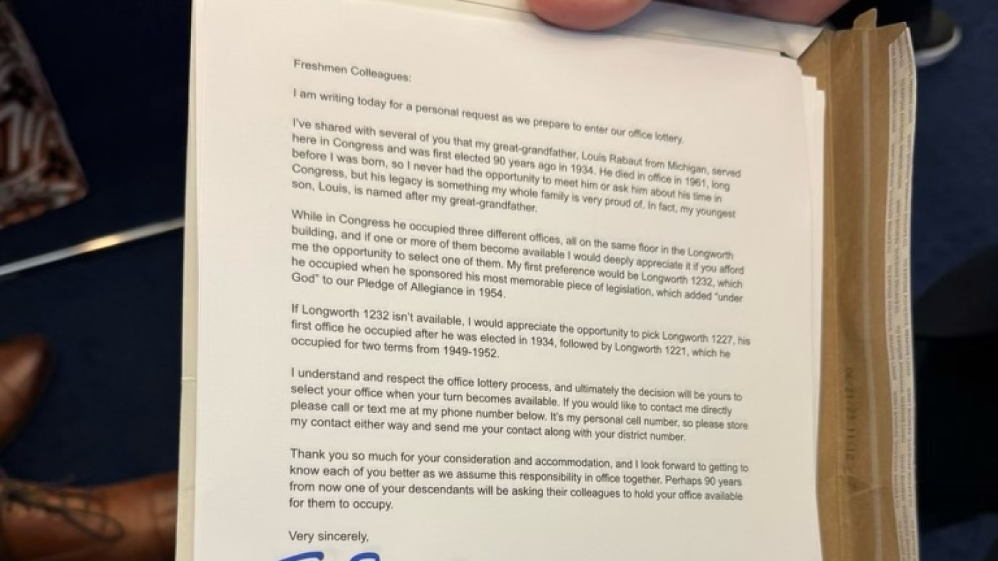 Rep.-elect Tom Barrett will use his great-grandfather's office : NPR