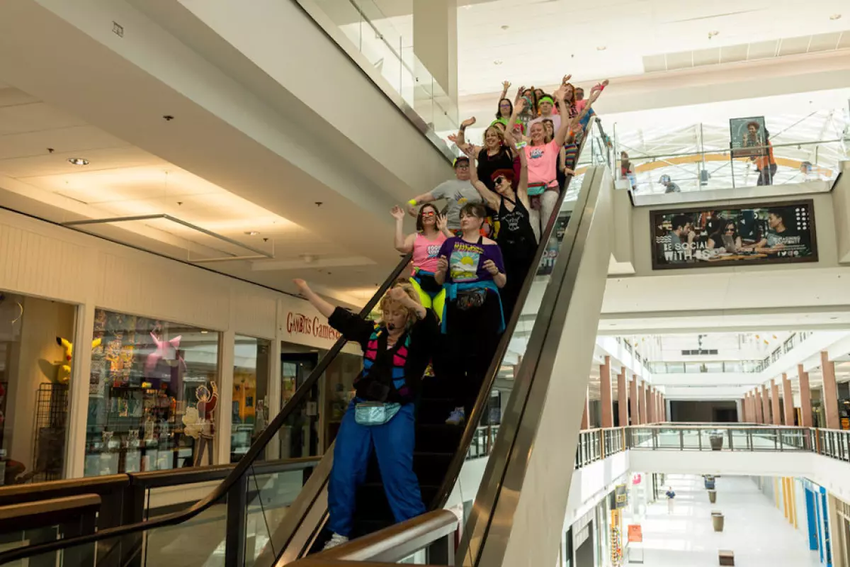 This flashy group of Portland mall walkers puts neon pep into their ...