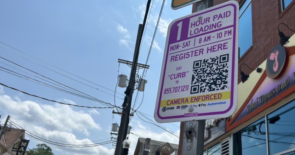 'Smart loading zones' in Downtown Pittsburgh marked by purple curbs ...