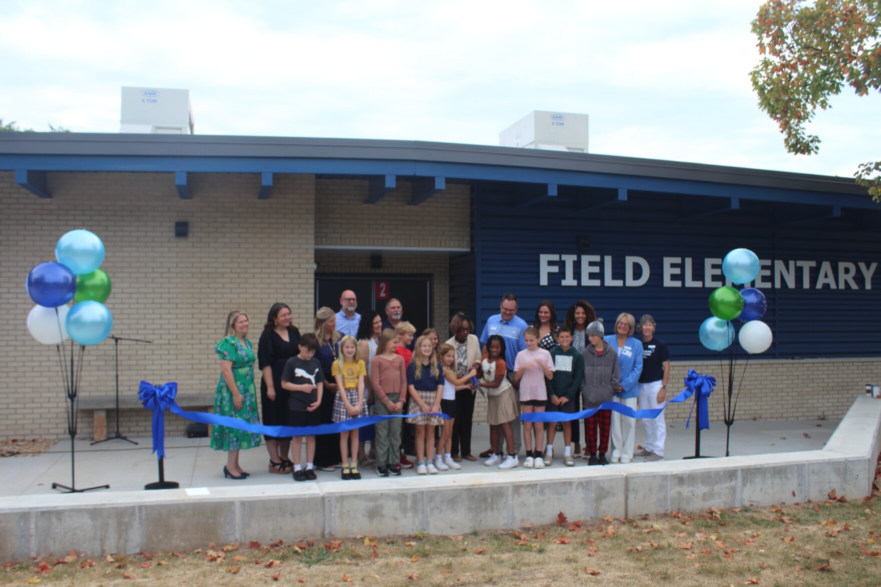 Field Elementary cuts ribbon Tuesday on a new classroom addition