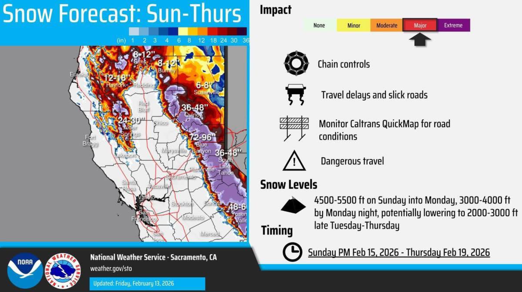 Holiday travel could be hazardous as snow levels drop | NSPR