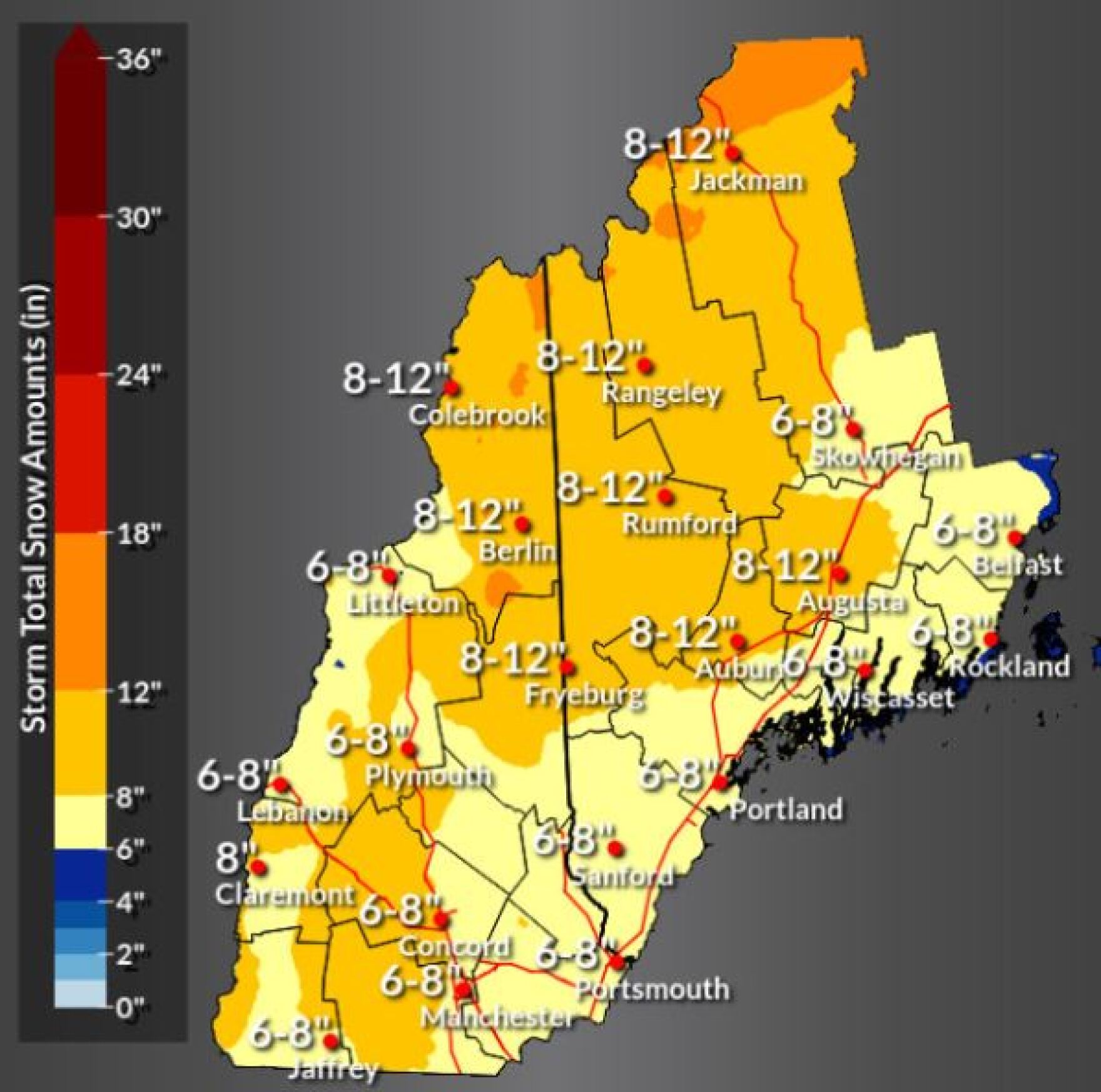 Storm brings snow, ice across the state; winds up to 35 mph | New ...