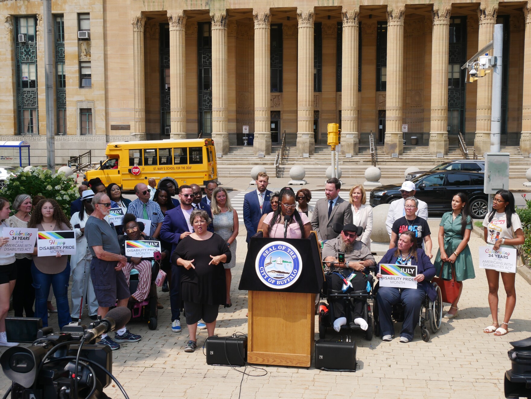 EXCLUSIVE: Disabled activists leave Disability Pride Flag Raising early ...