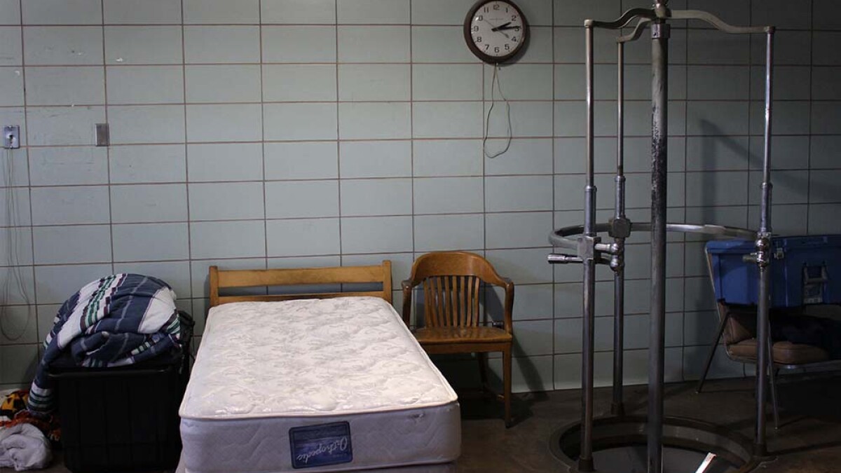 inside fire station pole