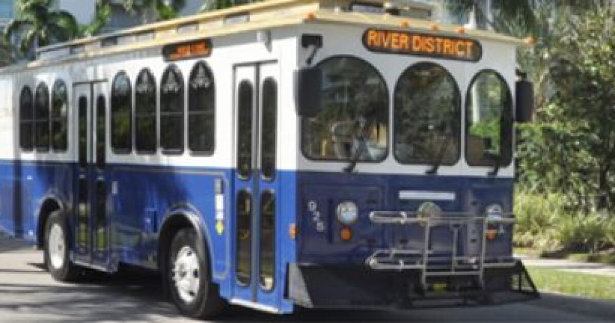 Free seasonal LeeTran downtown trolley and Fort Myers Beach trams to ...