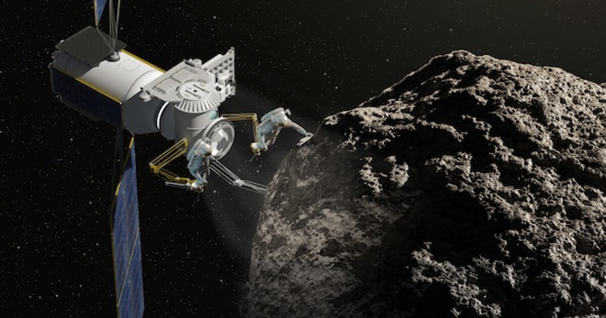 mining asteroids in space