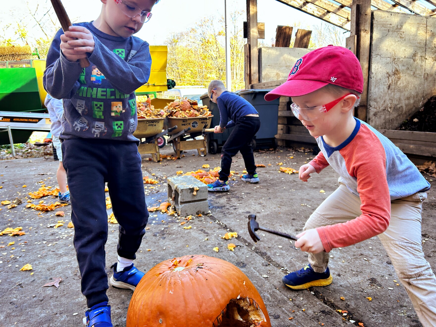 A gourdy scene: Splattered pumpkins add unique spice to compost efforts ...