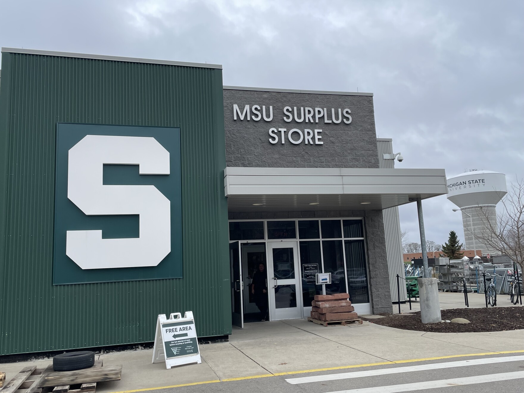 Looking to buy a stadium scoreboard, or a locker? The Michigan State surplus store has you ...