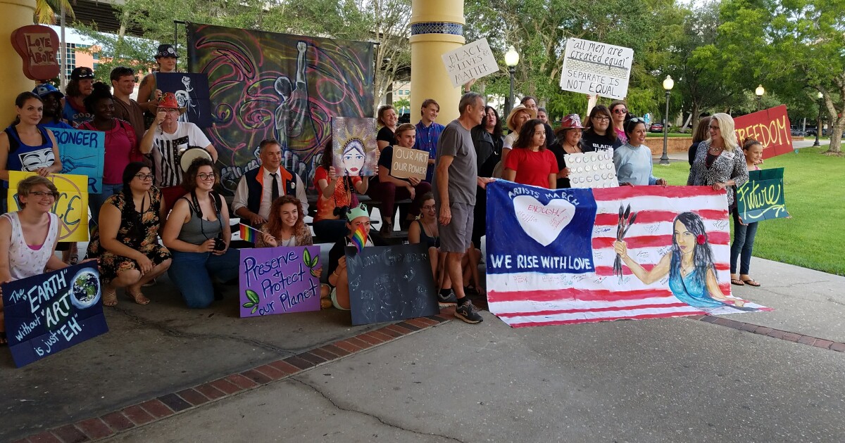 Activists March For Art And The Marginalized On Flag Day | WGCU PBS ...