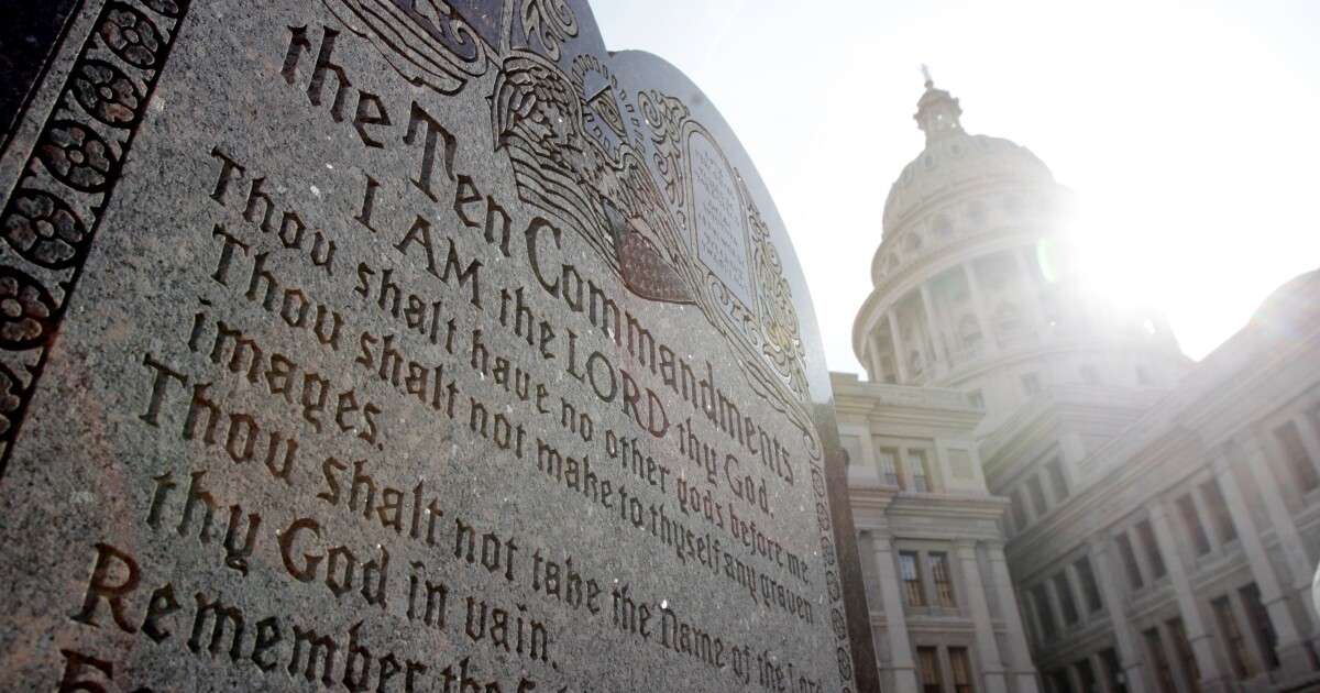 Ten Commandments monument gifted to Tarrant County will be placed on ...
