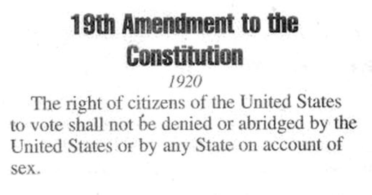 nineteenth amendment