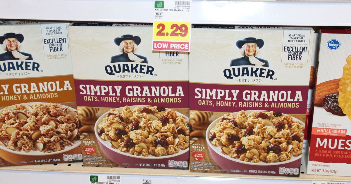 Quaker Oats recalls granola products over concerns of salmonella contamination