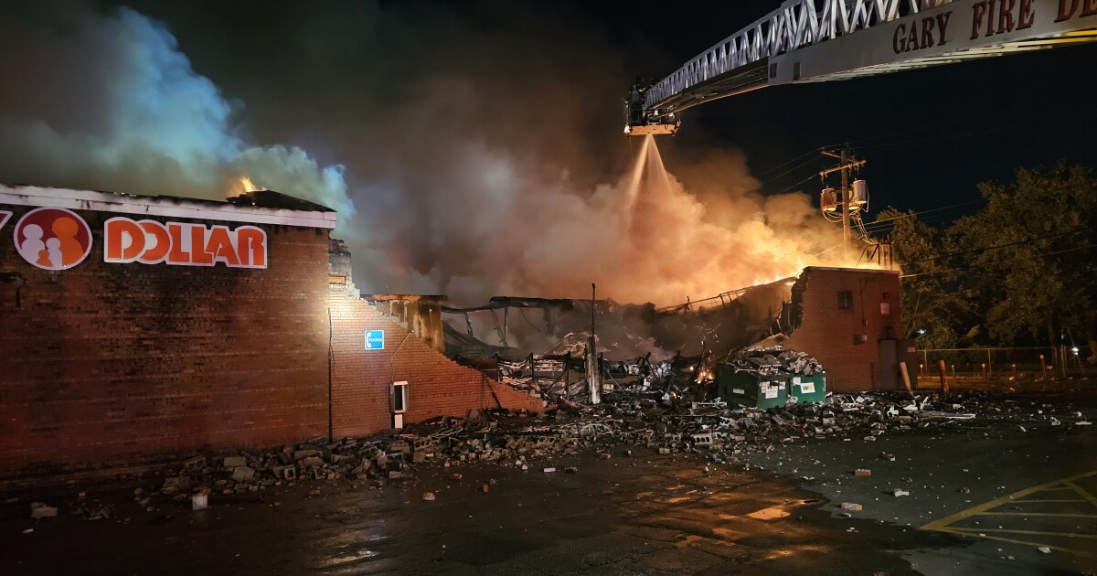 Gary firefighters spend hours battling fire at Family Dollar store
