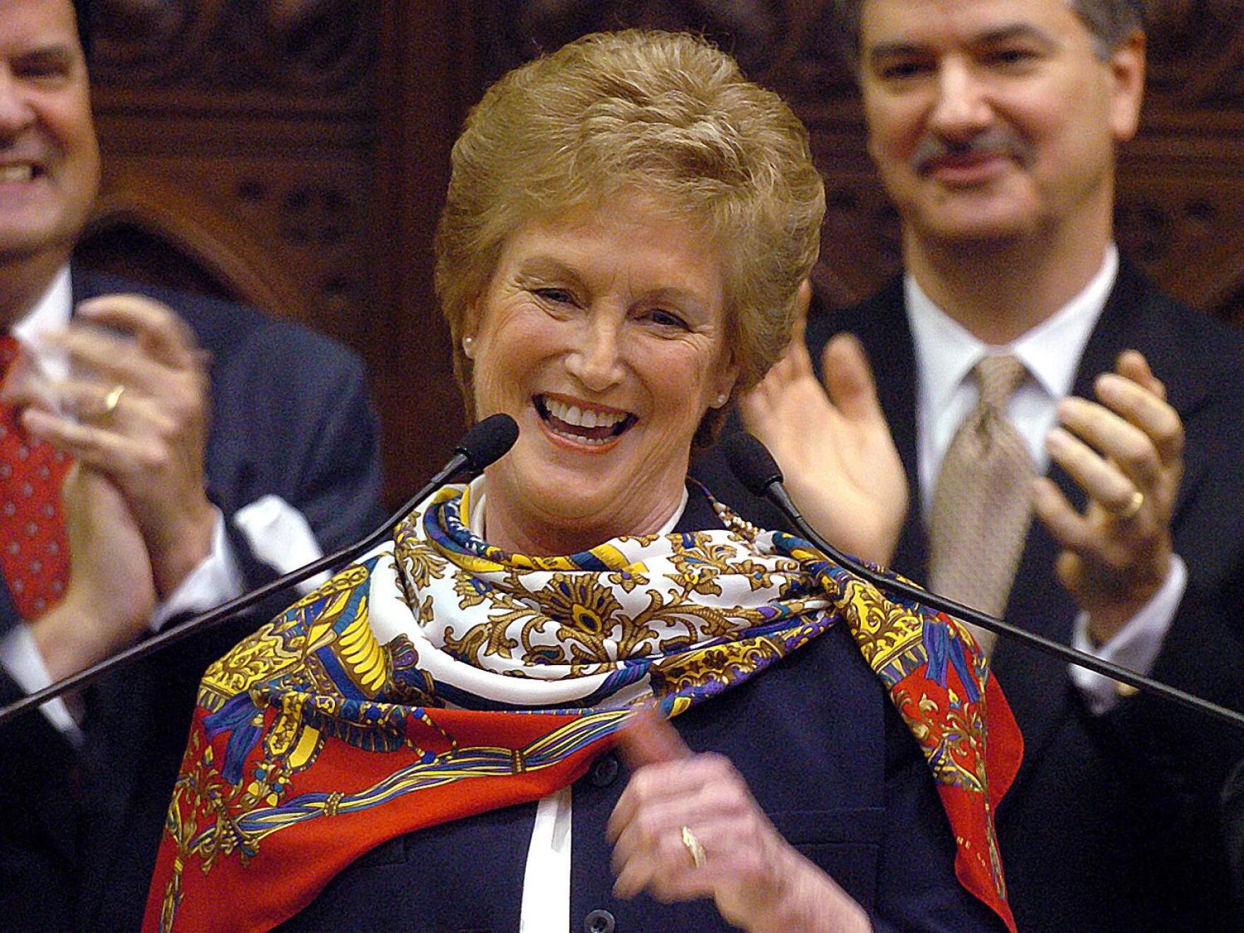 Jodi Rell, who became Connecticut governor after running mate resigned ...