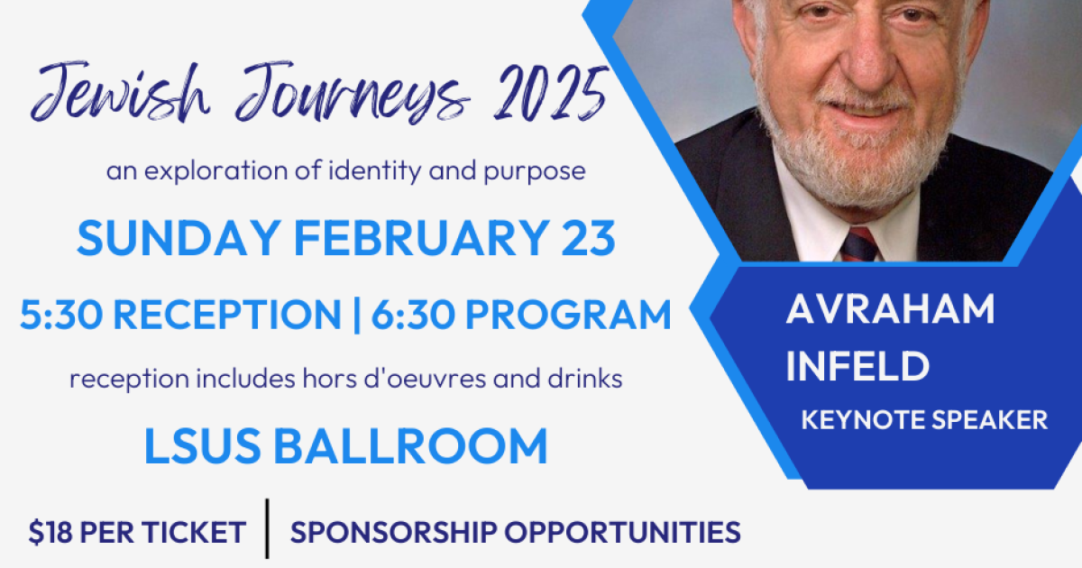 Jewish Journeys with keynote speaker Avraham Infeld