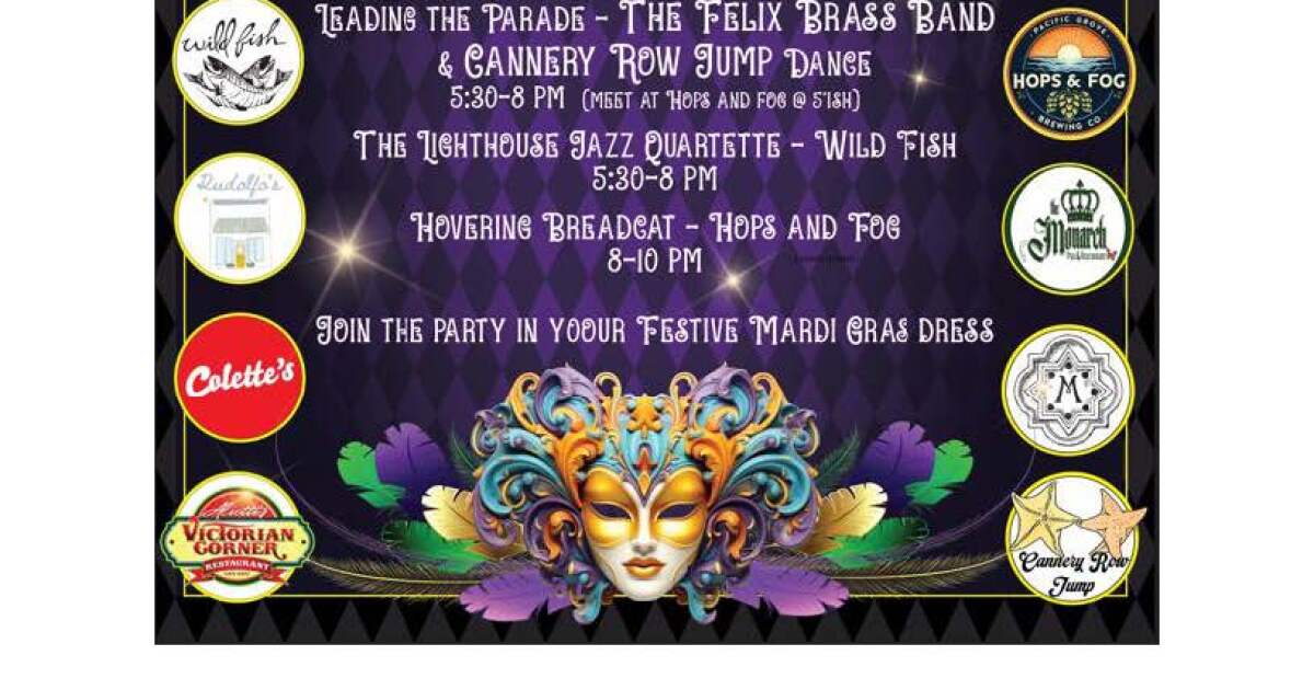 Pacific Grove celebrates Mardi Gras on Saturday, February 21st with ...