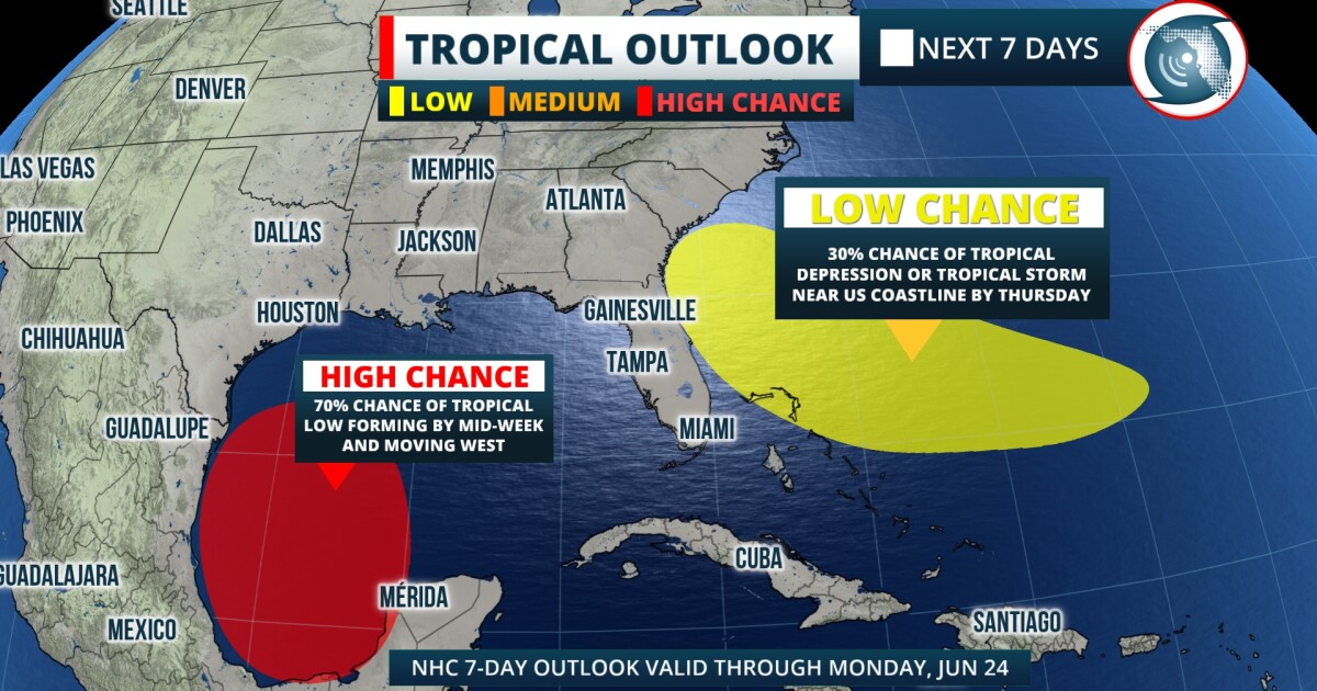 Tropical disturbance forming near Bahamas could impact southeast | WGCU ...