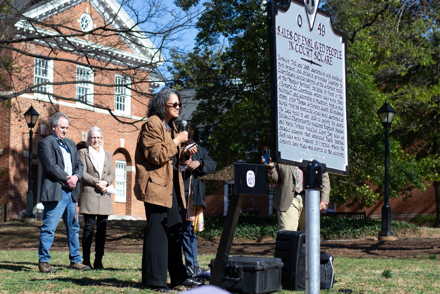 Charlottesville unveils historical marker about sales of enslaved people