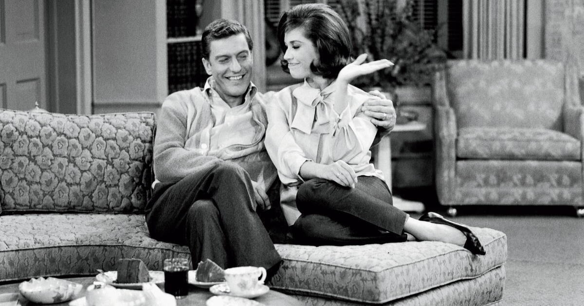 What made the opening credits of "The Dick Van Dyke Show" special