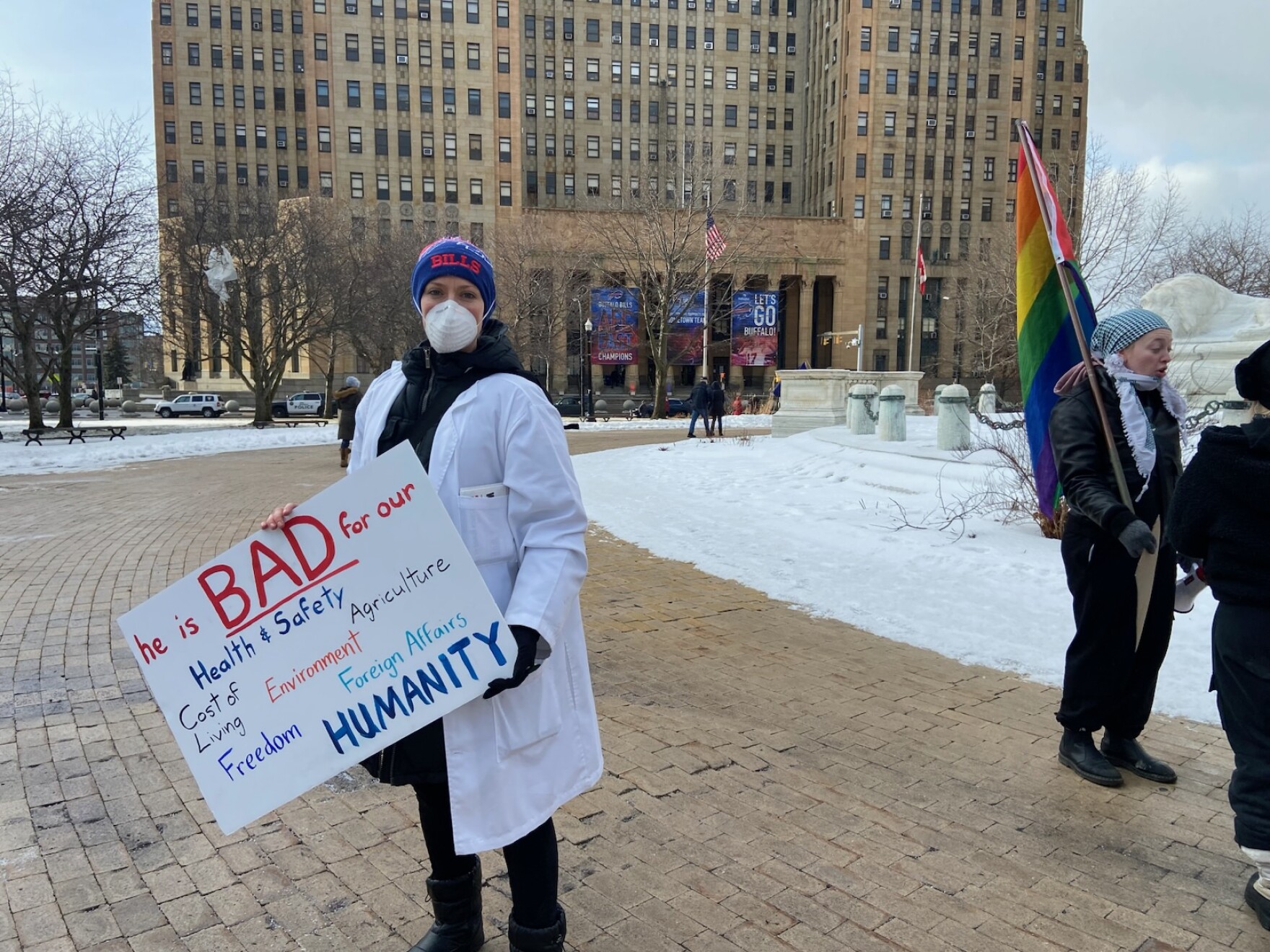 Anti-Trump protestors take to Niagara Square | Buffalo Toronto Public Media