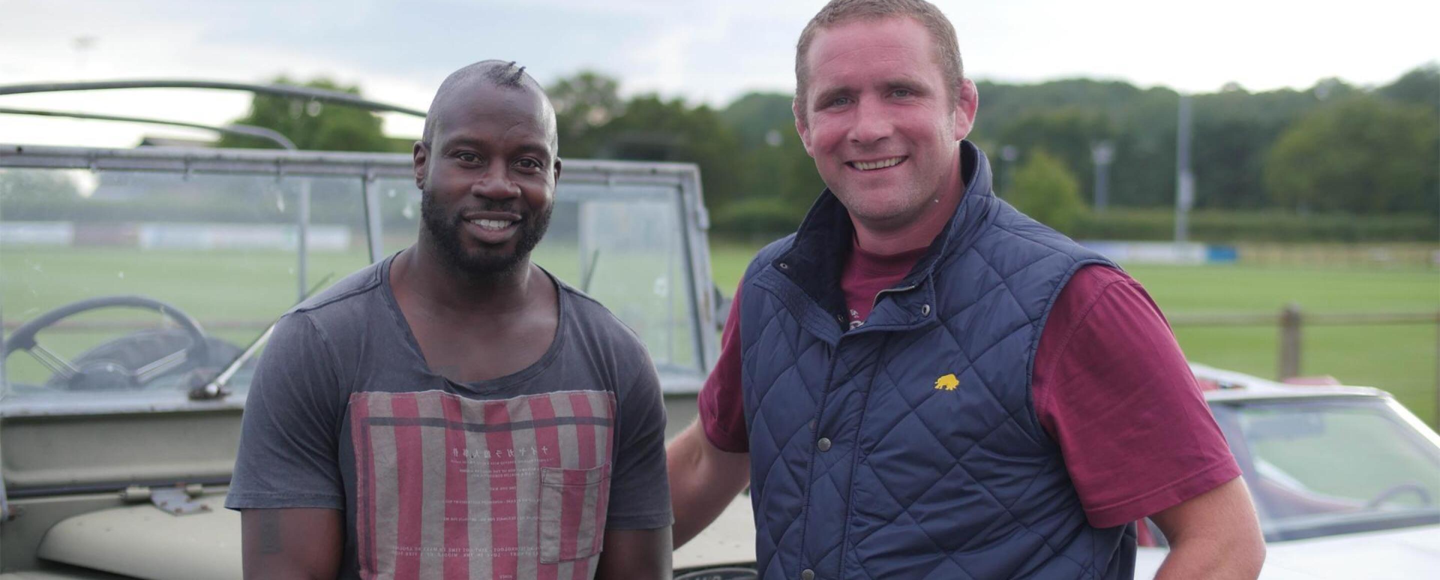 Phil Vickery MBE and Martin Offiah MBE