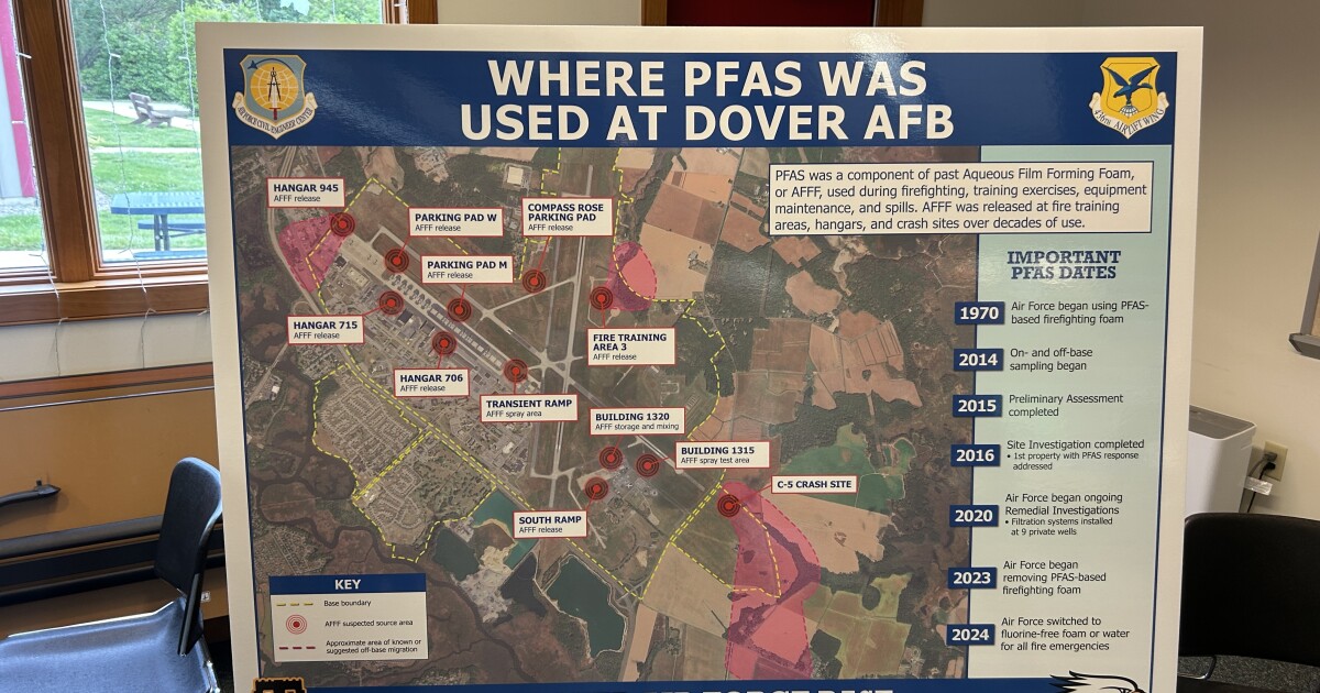 Dover Air Force Base in planning stages of PFAS cleanup in water supply ...