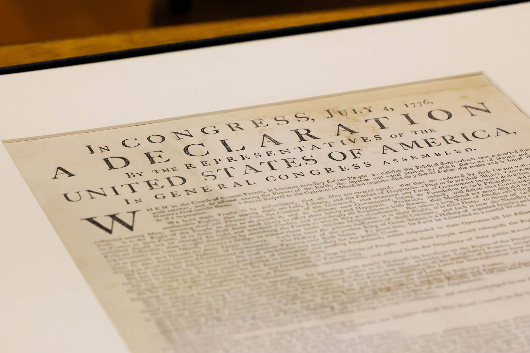 Original Declaration of Independence on display at UVA | WVTF