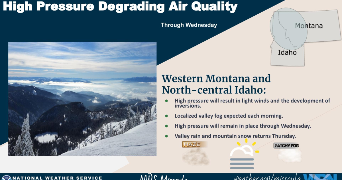 Air stagnation advisory issued for western Montana | Montana Public Radio