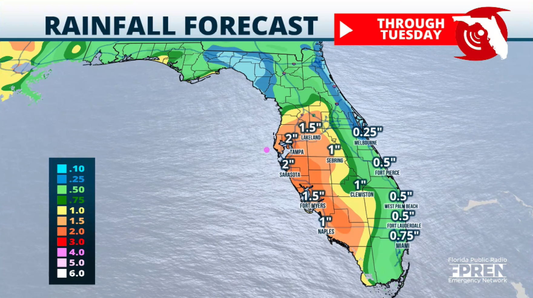 Florida's Labor Day Weekend forecast and beyond, more rain | WUSF