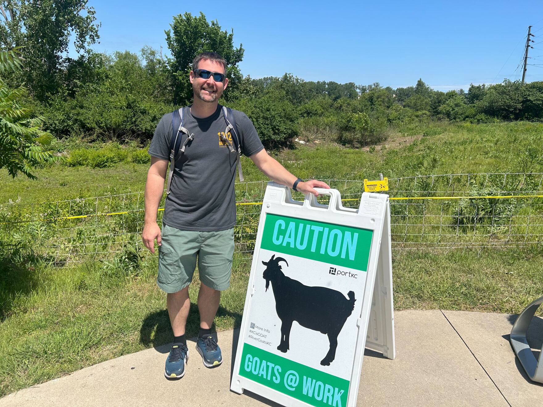 Goats at Kansas City’s Berkley Riverfront Park trim the grasses and ...