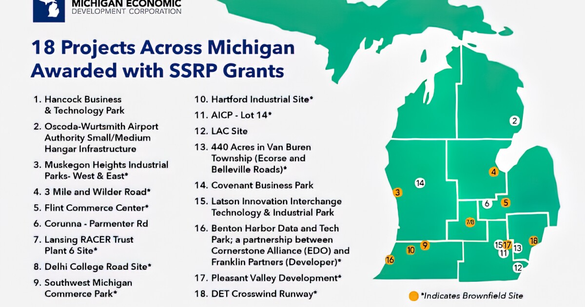 State of Michigan gives business and industry projects $87.5 million ...