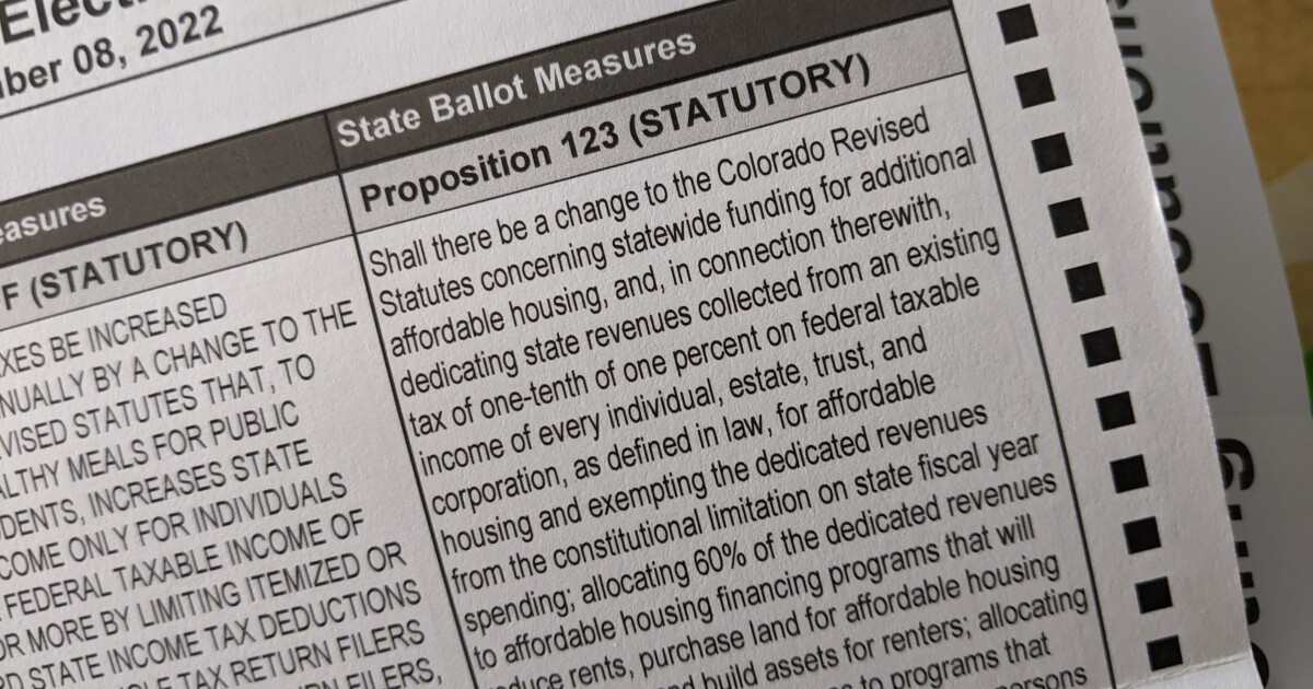 Proposition 123 asks voters to direct tax revenue toward affordable housing