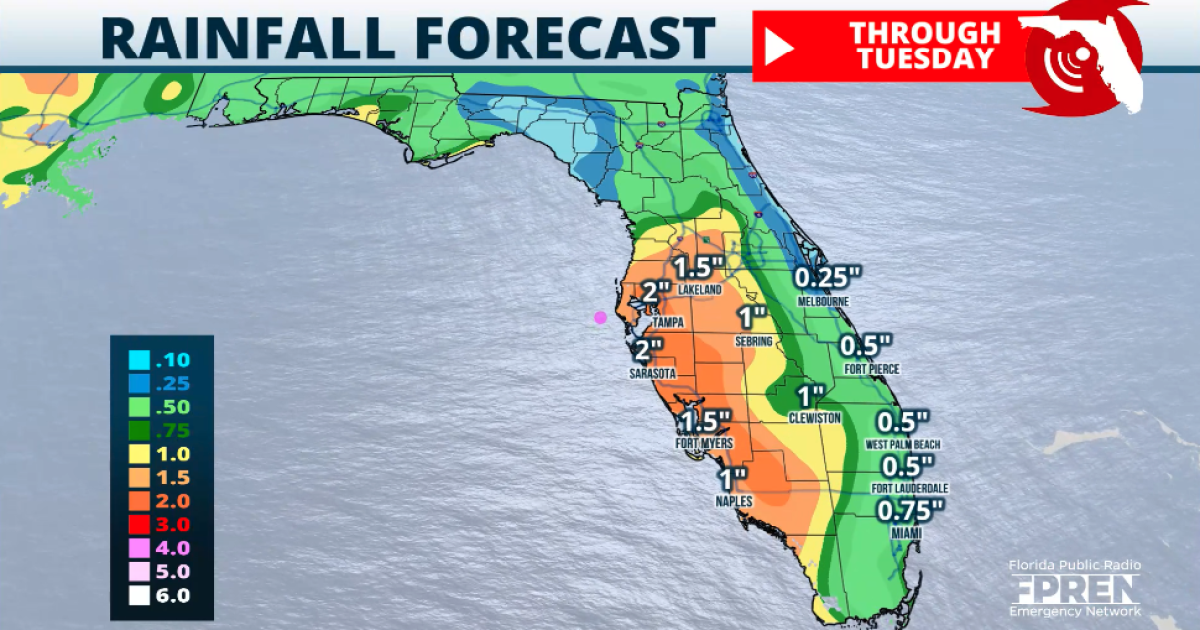 Florida's Labor Day Weekend forecast and beyond, more rain | WUSF