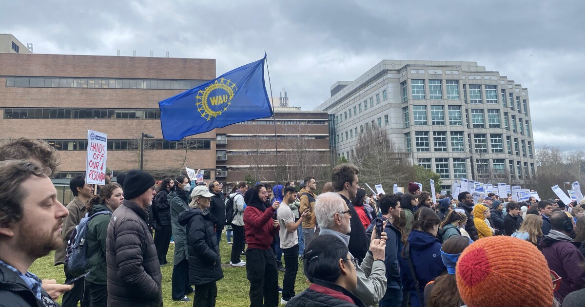 Seattle scientists protest Trump's NIH cuts to research funding | KNKX ...
