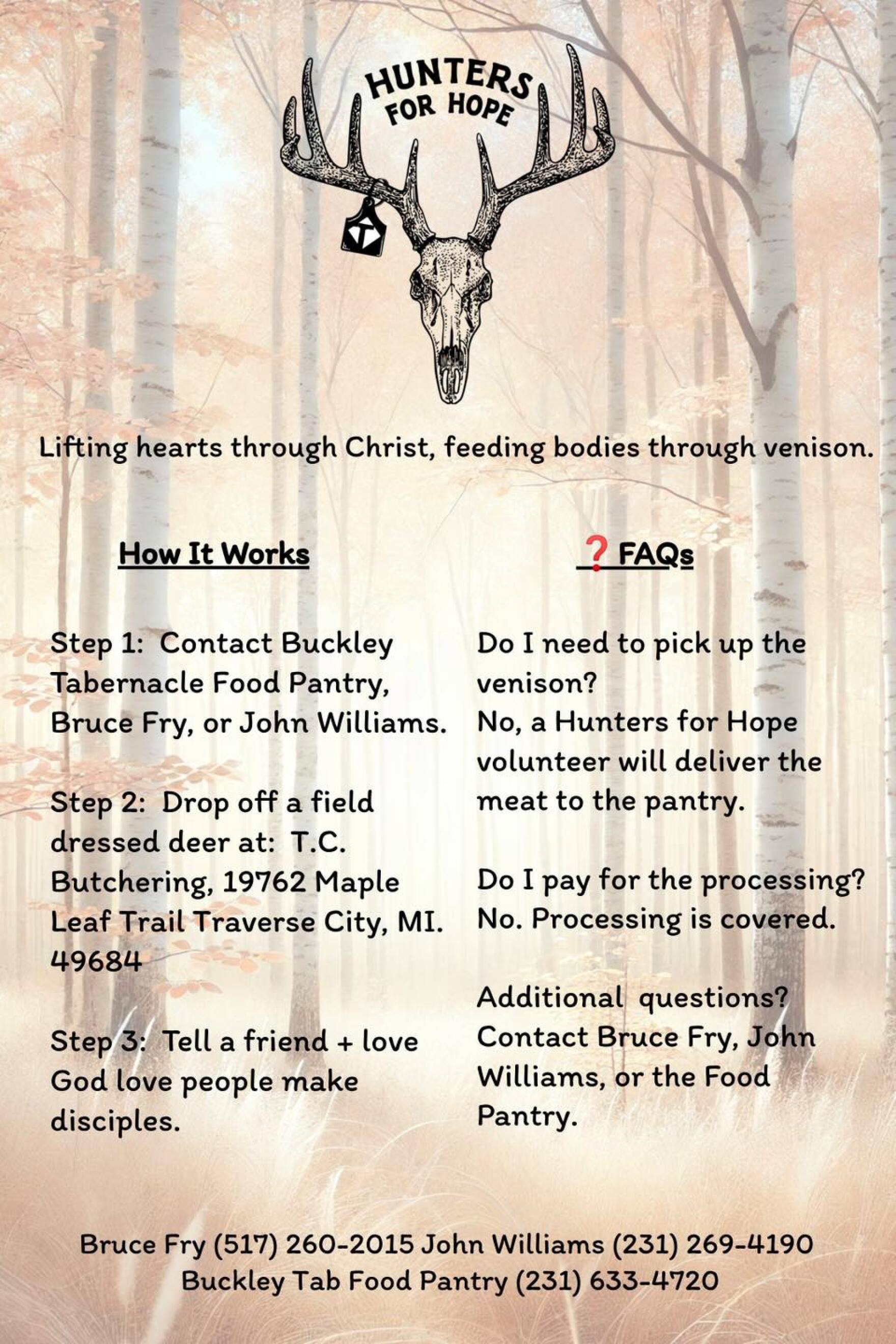Buckley food pantry to be stocked with venison thanks to new Hunters ...