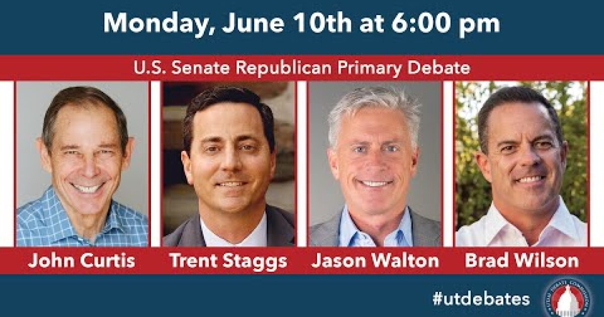 VIDEO: Senate primary debate with John Curtis, Trent Staggs, Jason Walton and Brad Wilson | KUER